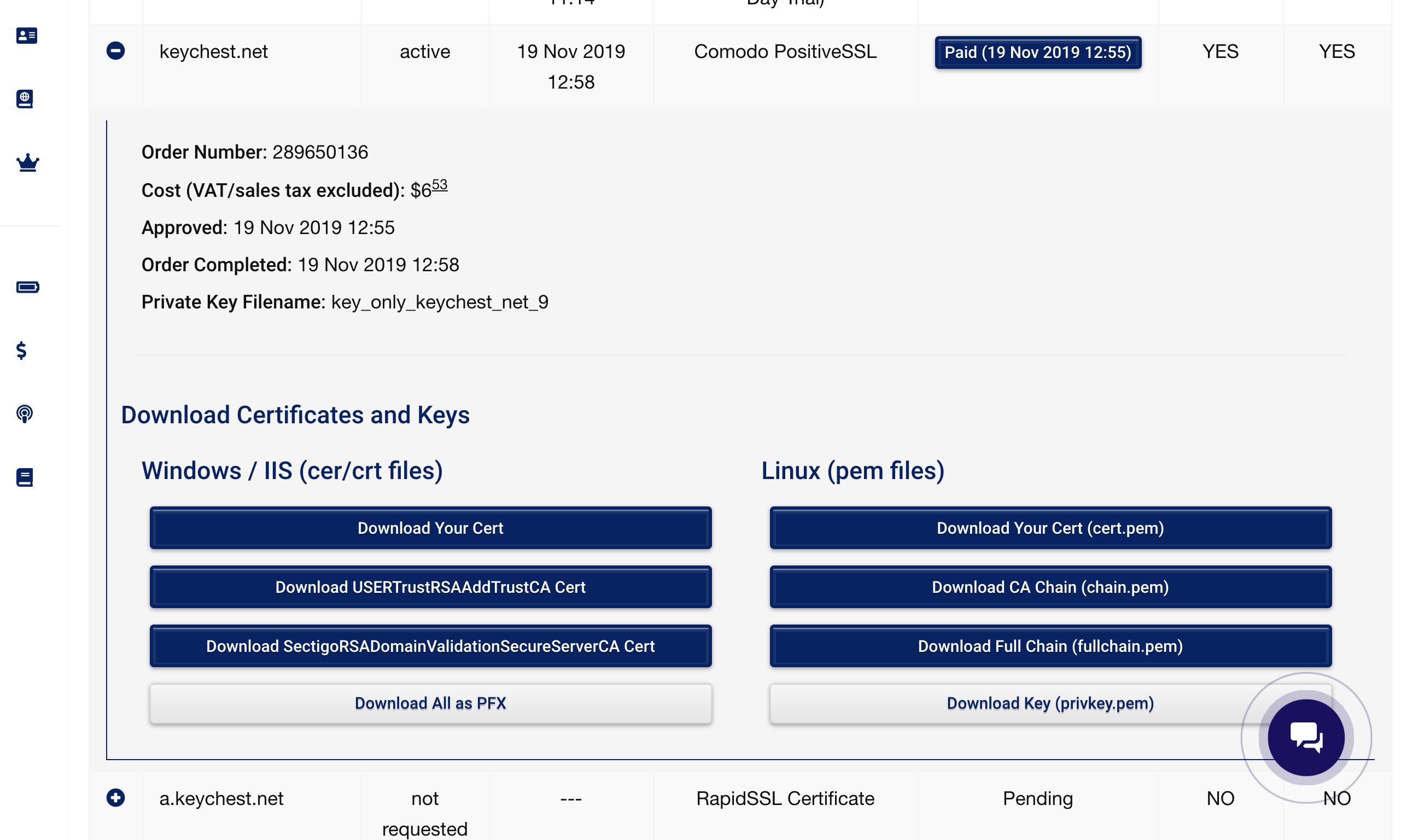 KeyChest - KeyChest Renewals